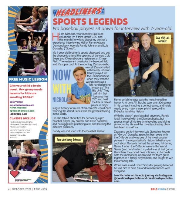 Sports Legends: Pro Baseball Players Sit Down for Interview with 7-Year ...