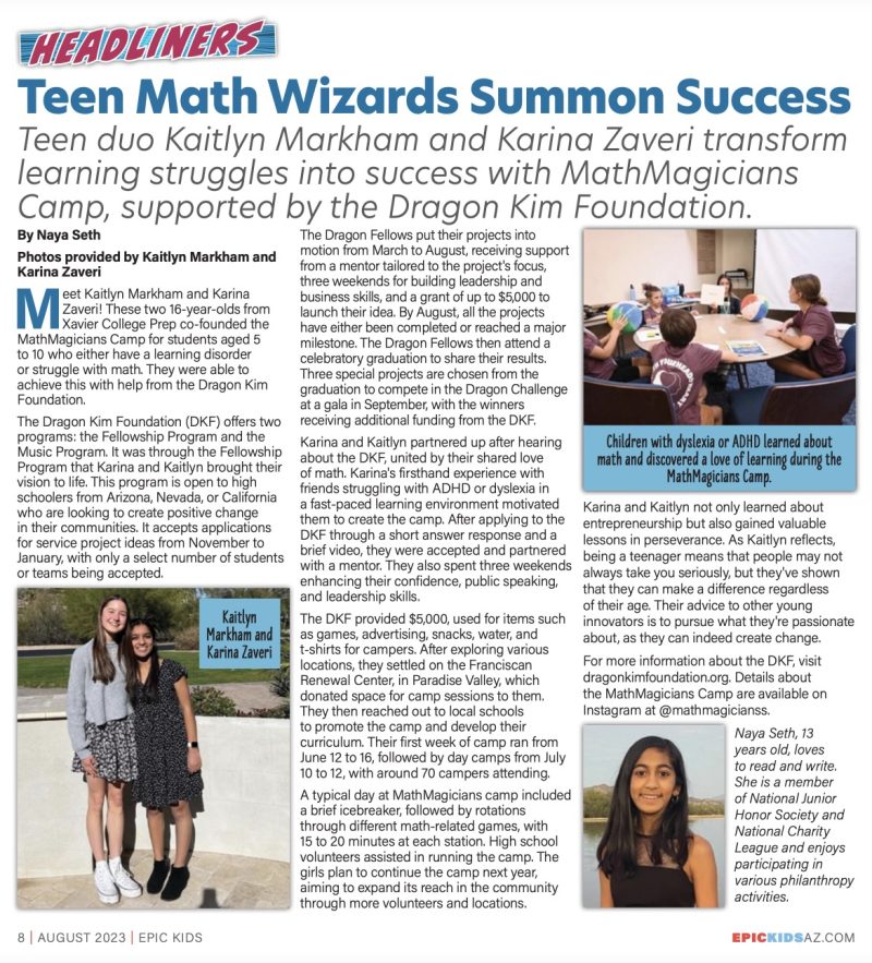 Teen Duo Kaitlyn Markham and Karina Zaveri Transform Learning Struggles ...