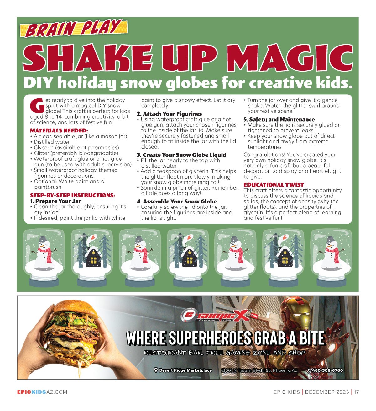 Shake Up Magic: DIY Holiday Snow Globes for Creative Kids - Epic Kids