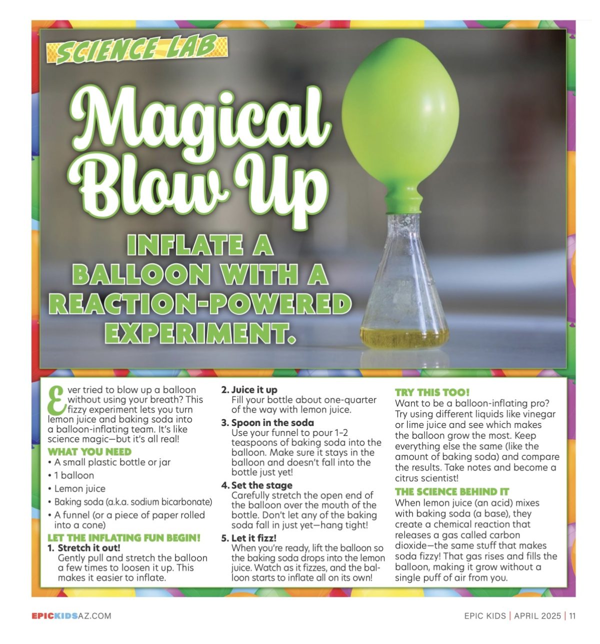 Magical Blow Up: Inflate a balloon with a reaction-powered experiment ...